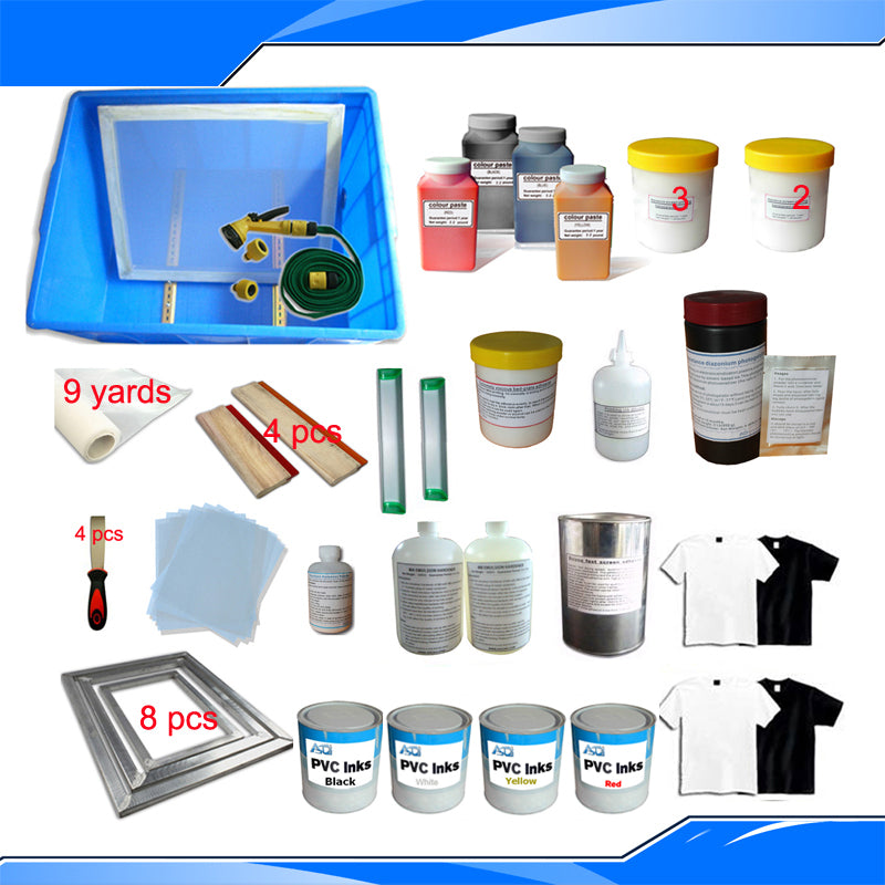 4 Colors Screen Printing Materials Kit – asc365shop